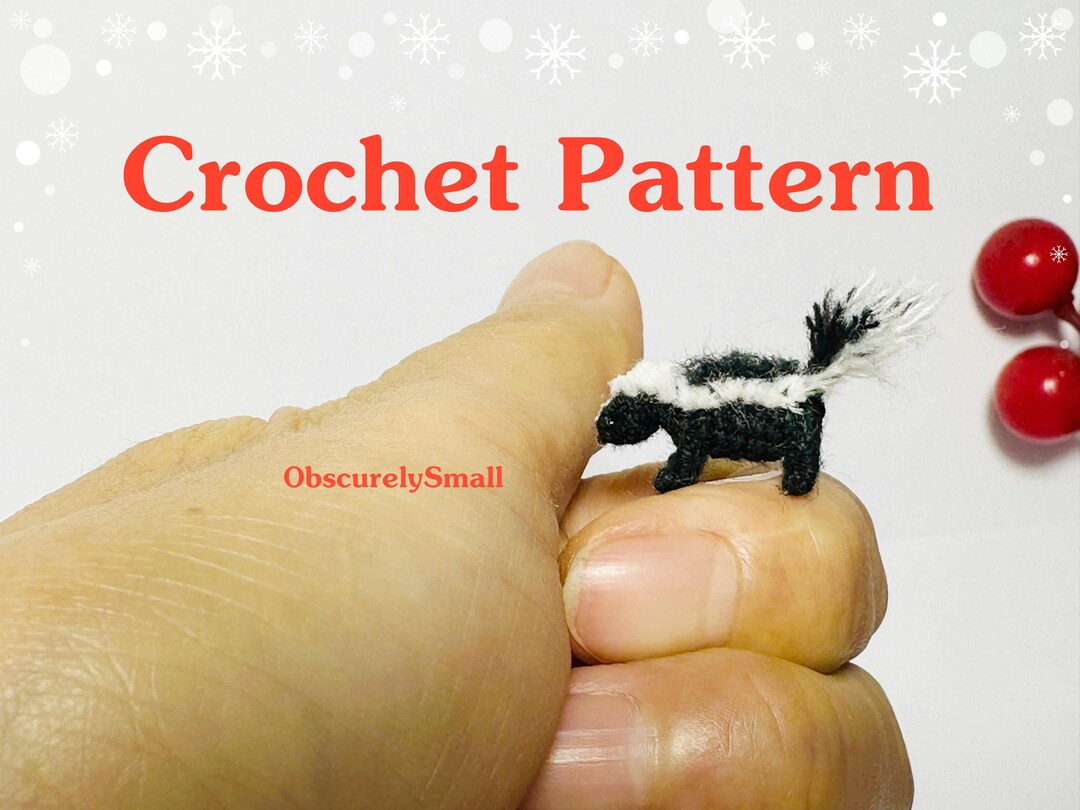 Crochet Skunk Pattern, Tiny Amigurumi Animal (PDF Download) - Etsy
