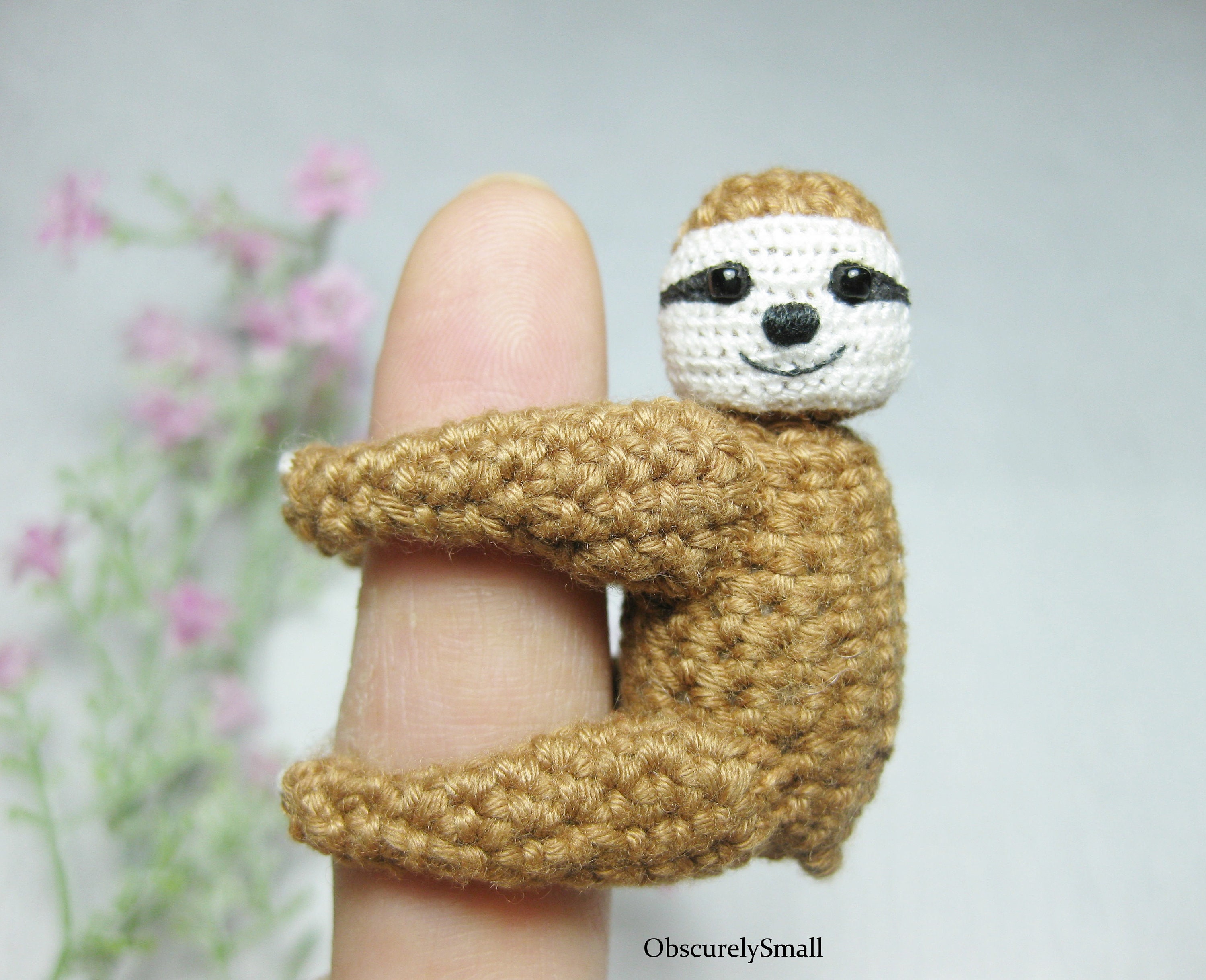 Miniature Crochet Sloth Amigurumi Sloth Made to Order | Etsy