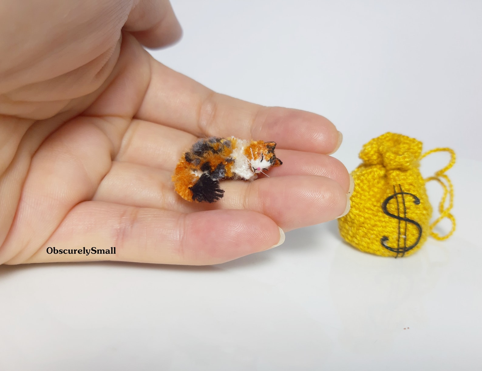 Miniature Calico Cat Amigurumi Tiny Cat Micro Crochet Cat - Etsy