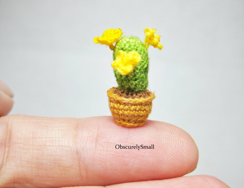 Tiny Crochet Potted Cactus - Amigurumi Plants - Made to Order - Etsy