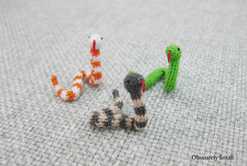 Tiny Crochet Snake Amigurumi Snake Made to Order | Etsy
