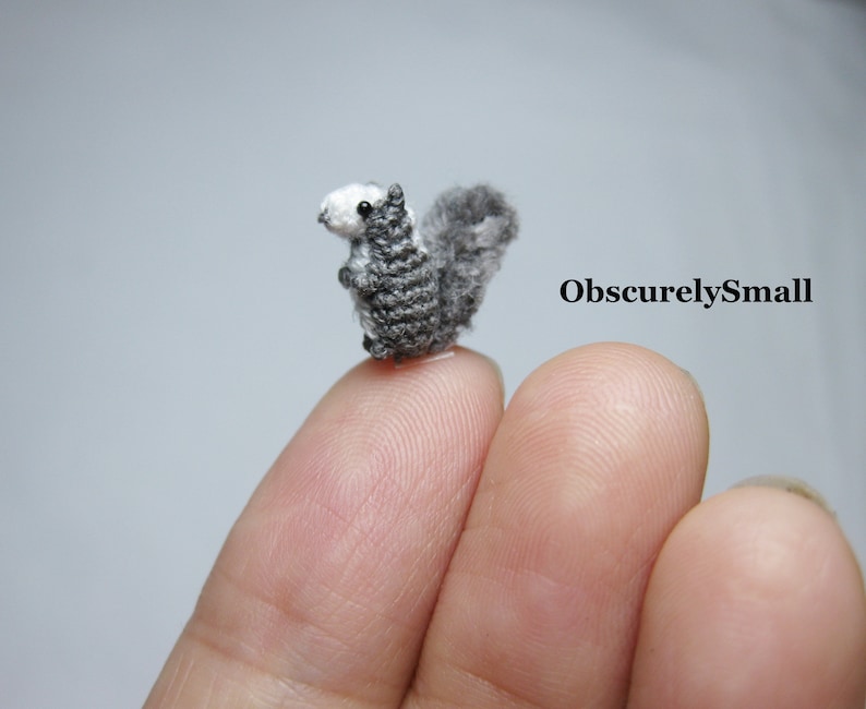 Tiny Crochet Squirrel Miniature Amigurumi Squirrel Made to | Etsy