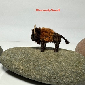 Tiny Crochet American Buffalo - Miniature Amigurumi Figurine - Etsy