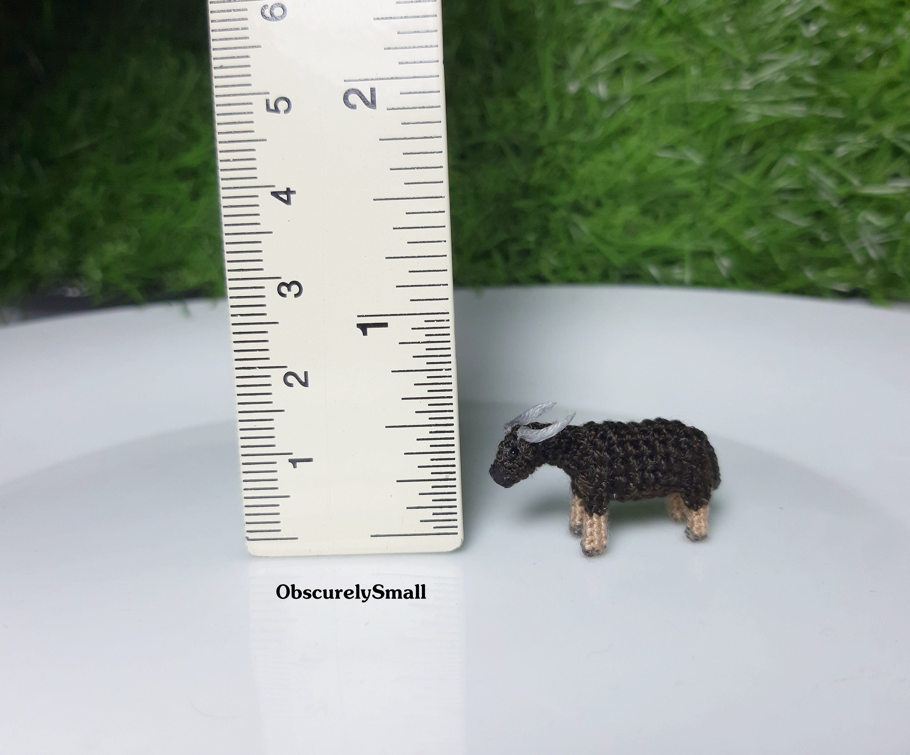 Micro Crochet Water Buffalo: Tiny Amigurumi Miniature Figurine - Etsy