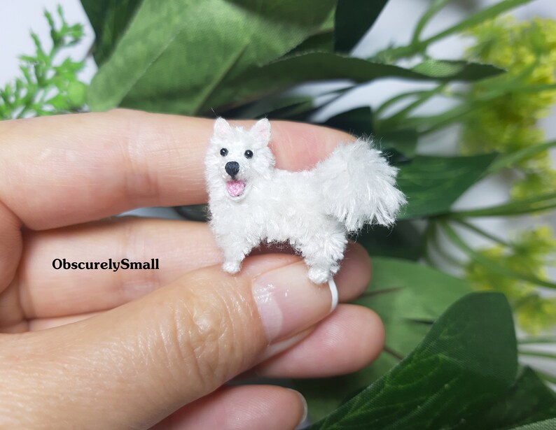 Miniature Samoyed Micro Crochet Dog Amigurumi Dog Stuff - Etsy