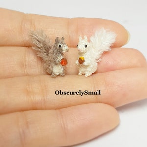 Tiny Crochet Squirrel With Chestnuts - Miniature Amigurumi Squirrel ...