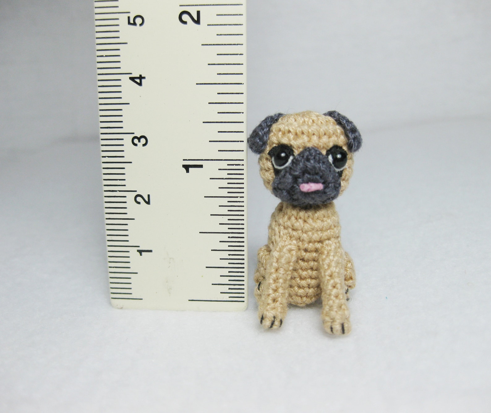 Tiny Crochet Pug Amigurumi Dog Made to Order - Etsy