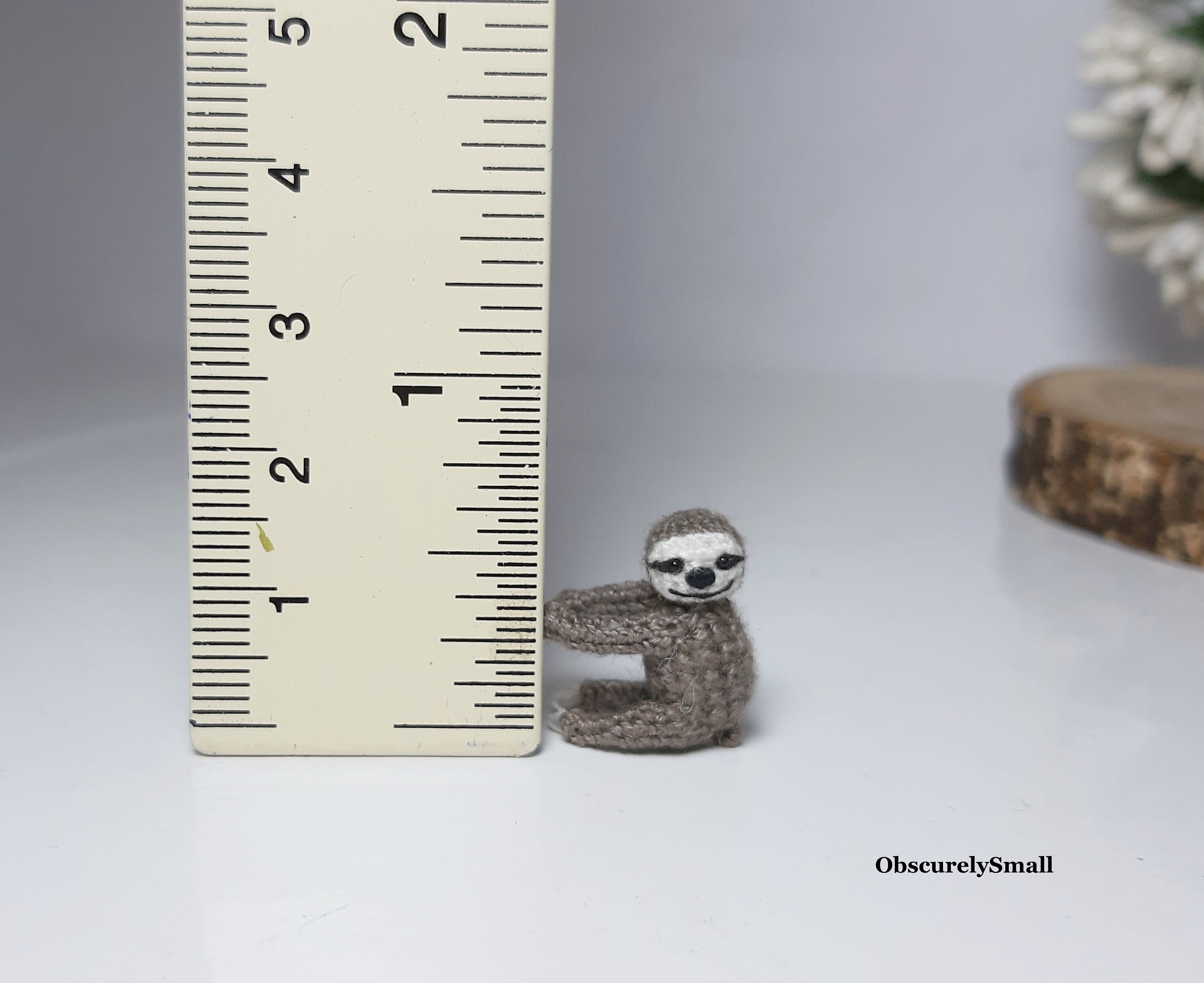 Miniature 0.7 Inch Crochet Sloth - Amigurumi Sloth - Made to Order - Etsy