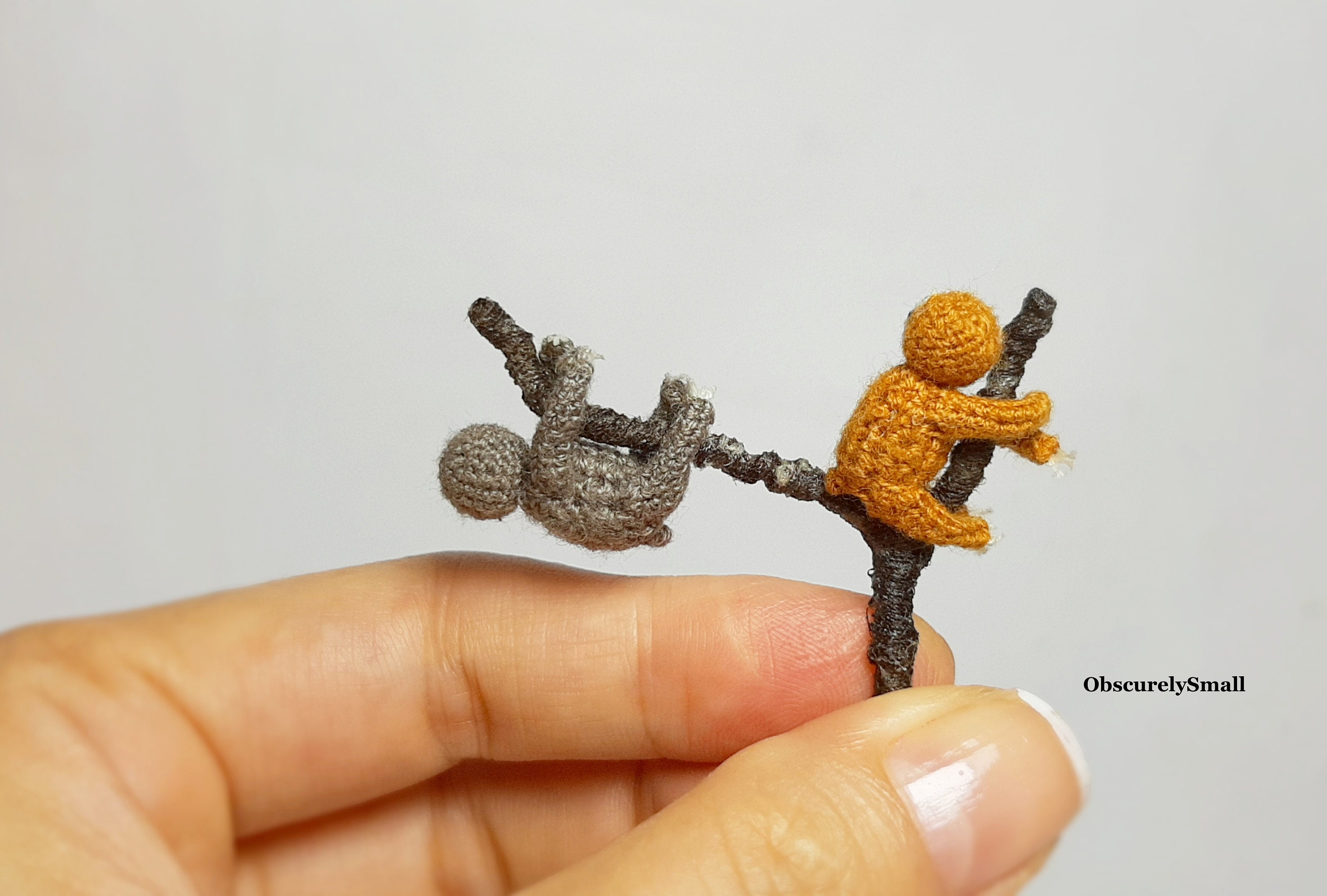 Miniature 0.7 Inch Crochet Sloth - Amigurumi Sloth - Made to Order - Etsy