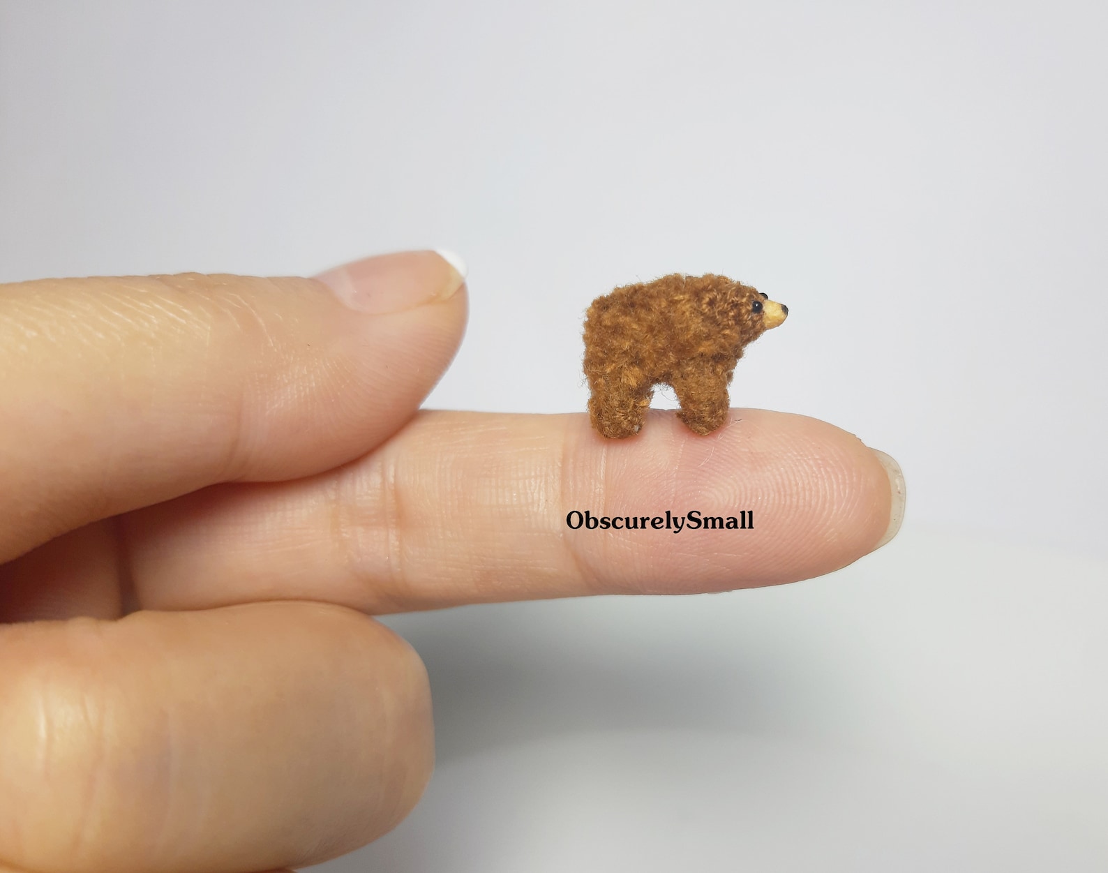 Crochet Brown Bear Miniature Crochet Bear Micro Bears | Etsy