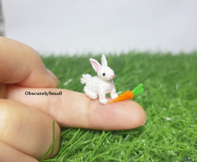Tiny Rabbit Amigurumi Rabbit Miniature Bunny Tiny | Etsy
