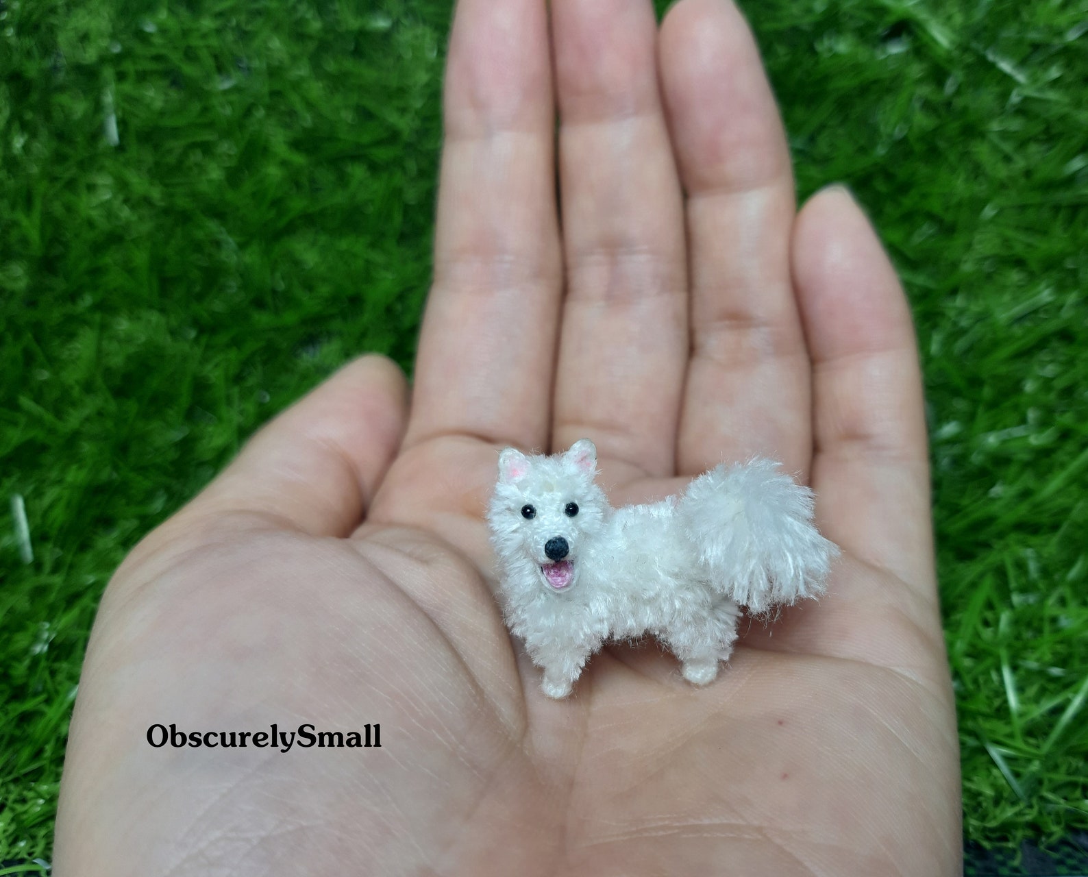 Miniature Samoyed Micro Crochet Dog Amigurumi Dog Stuff - Etsy UK