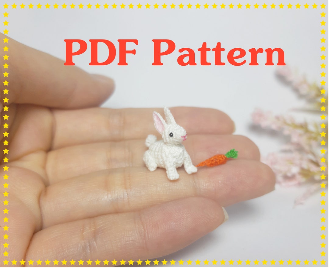 Tiny Crochet Rabbit Pattern - Amigurumi Pattern - PDF Files Instant ...