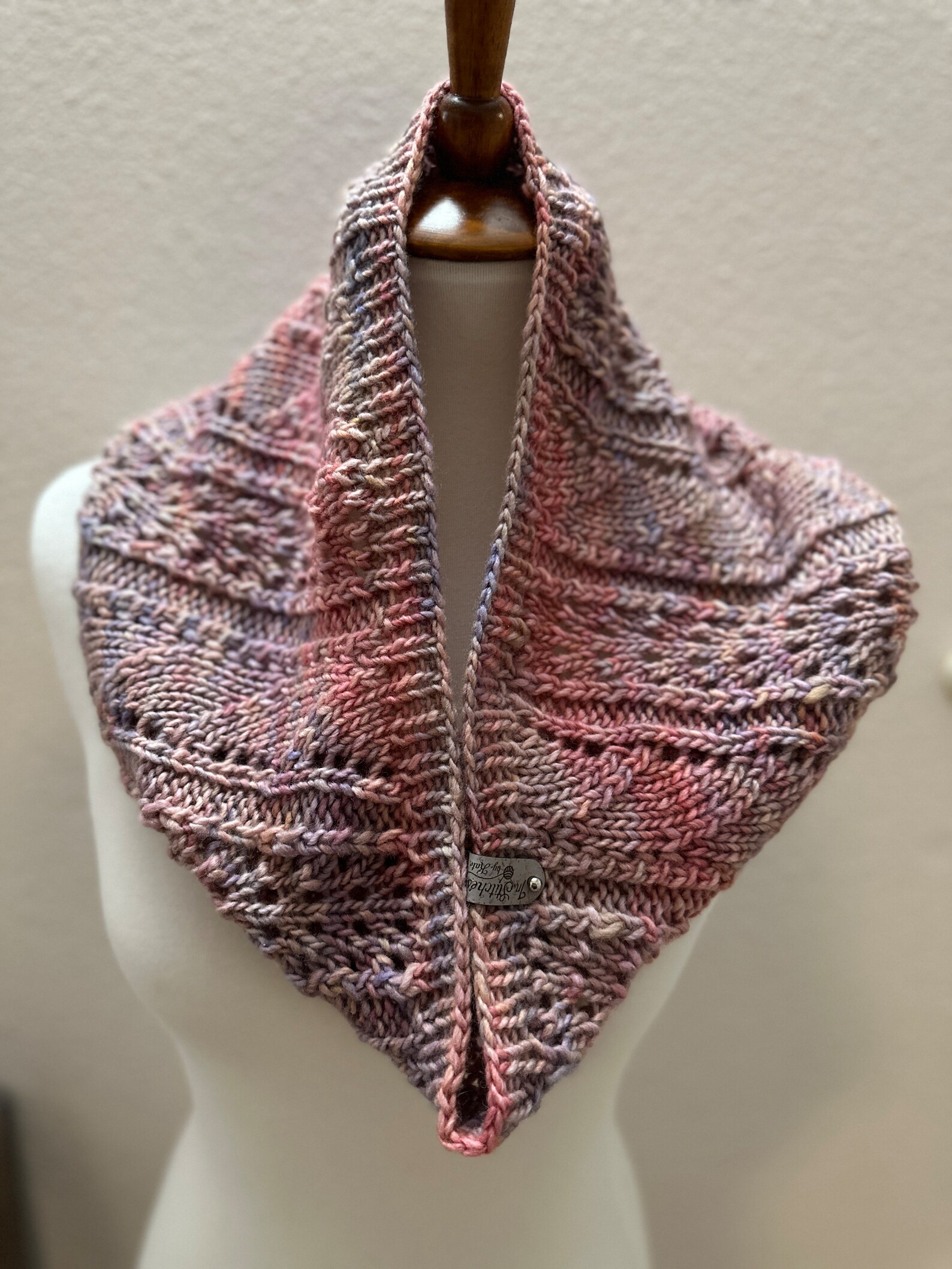Handmade Knitted Cowl in Luxe Merino Wool in Pink, Purple, and Blue ...