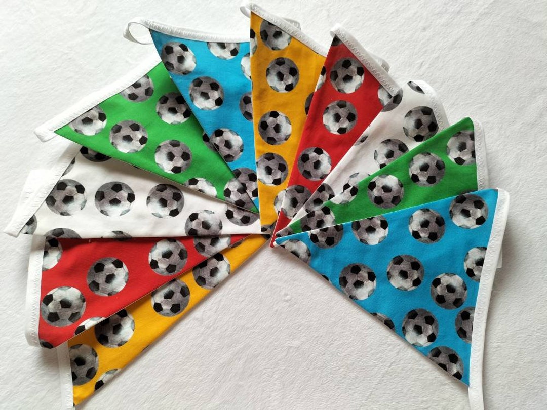 Football Bunting, Football Flag Bunting, Fabric Pennants, Football Room ...