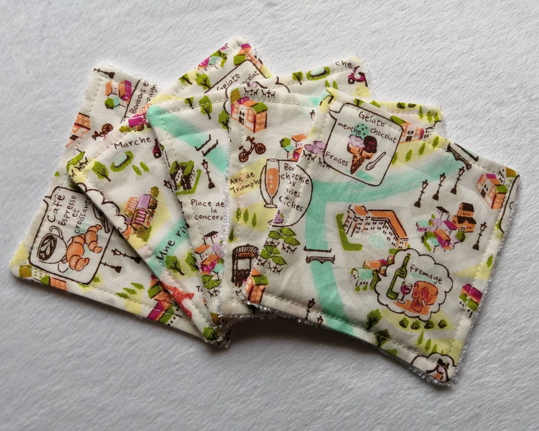 Reusable Face Wipes, Paris Paris Map Bamboo Makeup Wipes, Checked Eye ...