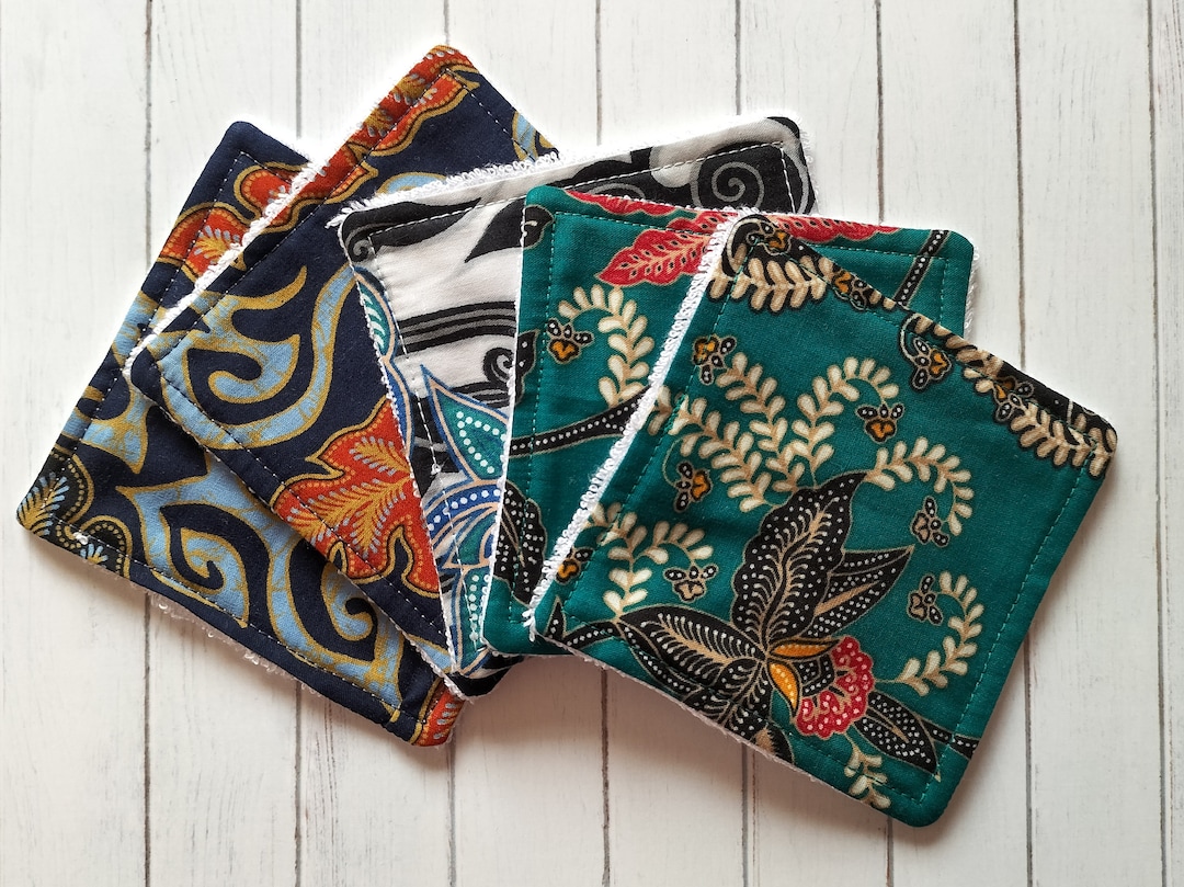 Batik Gift, Batik Reusable Face Pads, Bamboo Makeup Wipes, Malaysian ...