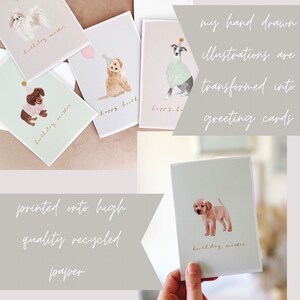 Red Cockapoo Birthday Card Cute Apricot Curly Cockapoo Birthday ...