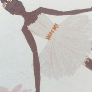 Ballerina Gold Foil A4 Art Print // Ballet Dancer Nursery - Etsy UK