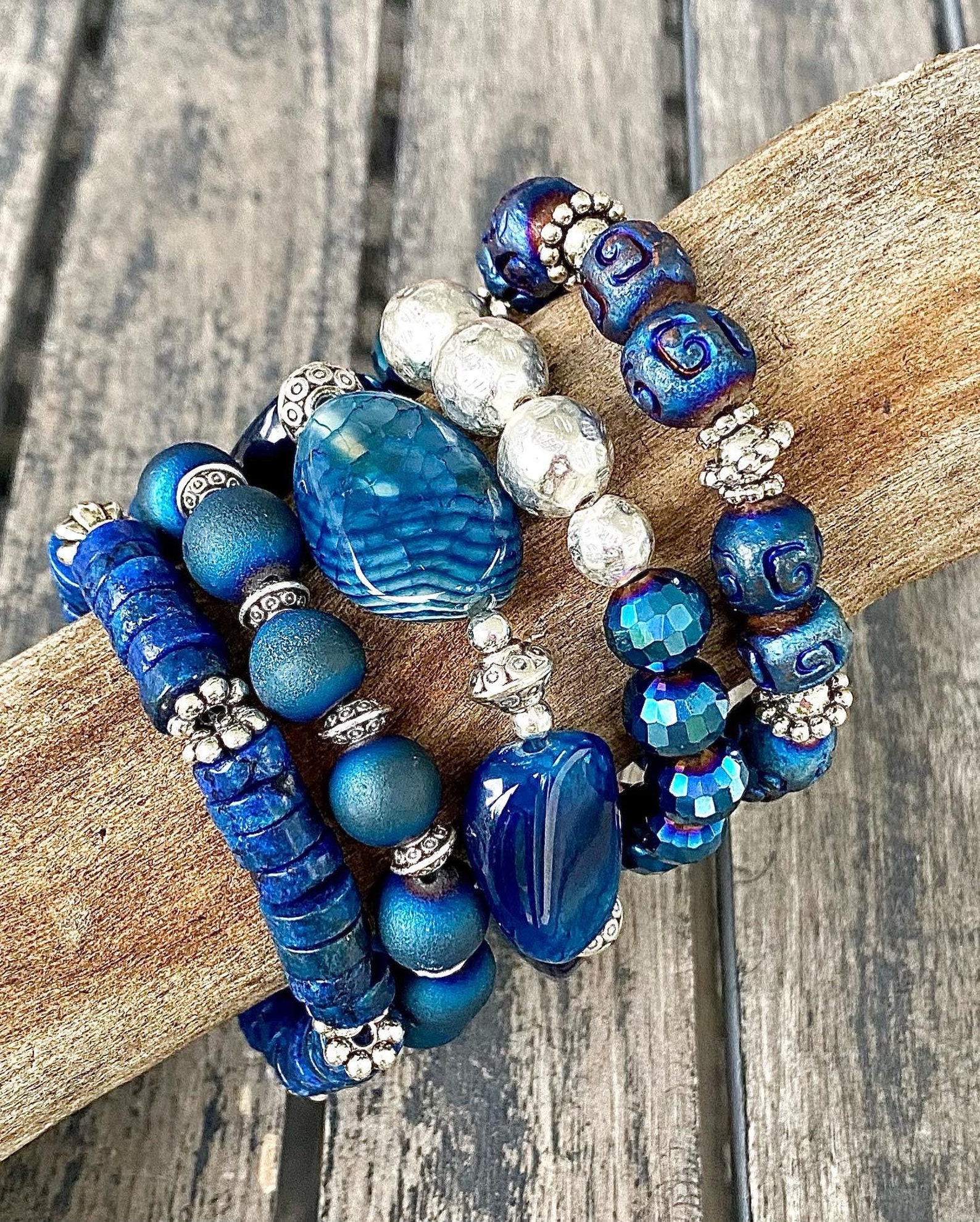 Multilayered Stackable, Beaded, Stretch Bracelet - Etsy