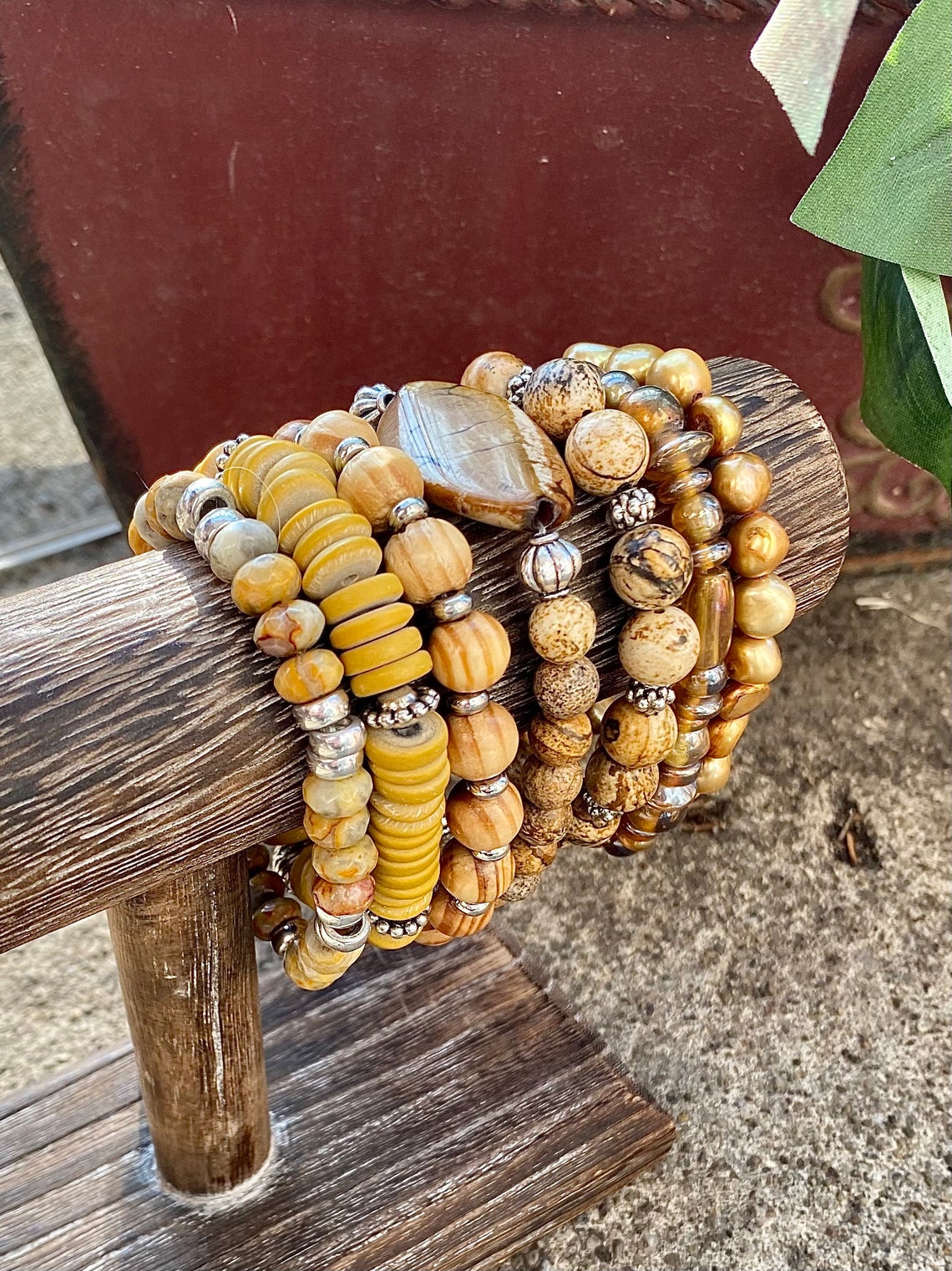 Stackable Multilayered Beaded Stretch Bracelet - Etsy