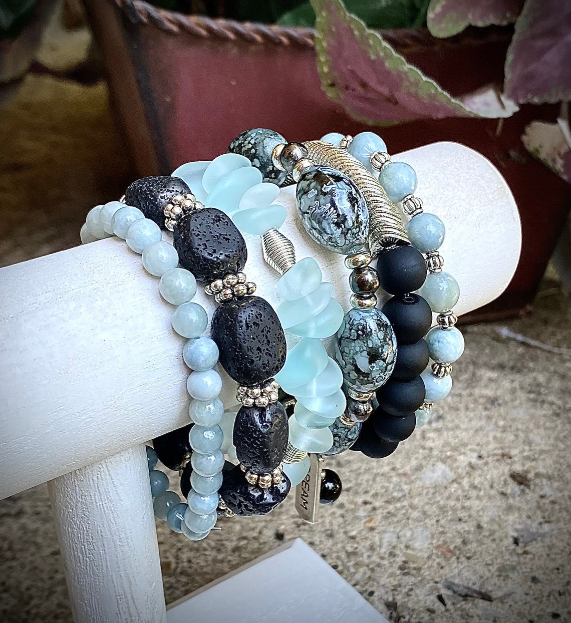 Stackable, Multilayered, Stretch Beaded Bracelet. - Etsy