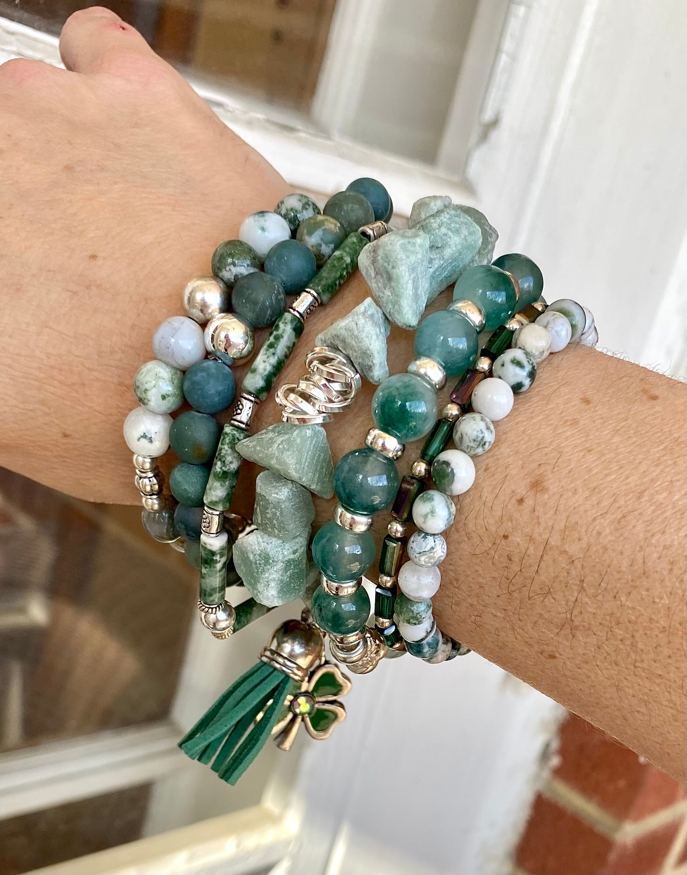 Stackable Beaded Multilayered Stretch Bracelet - Etsy