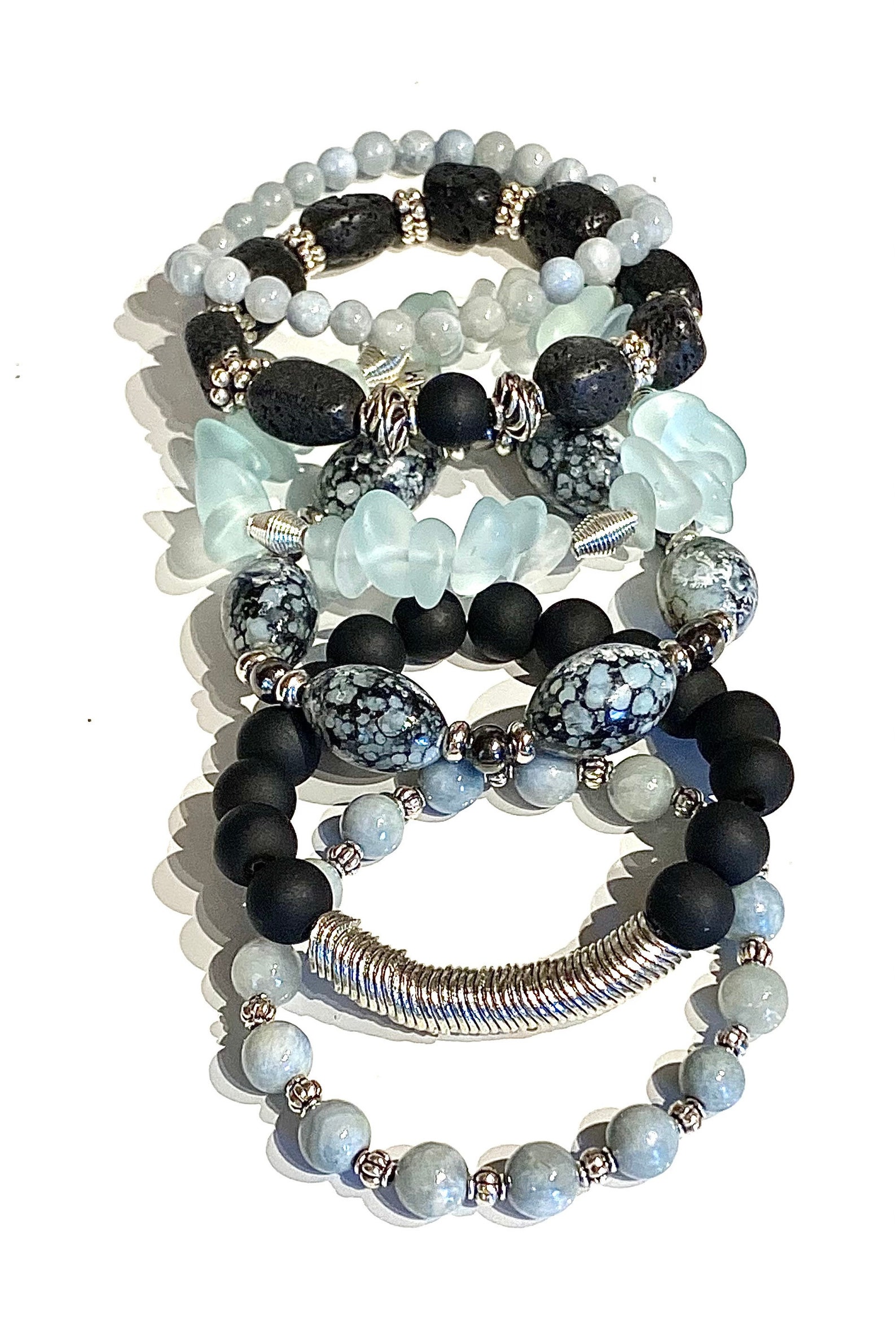 Stackable, Multilayered, Stretch Beaded Bracelet. - Etsy
