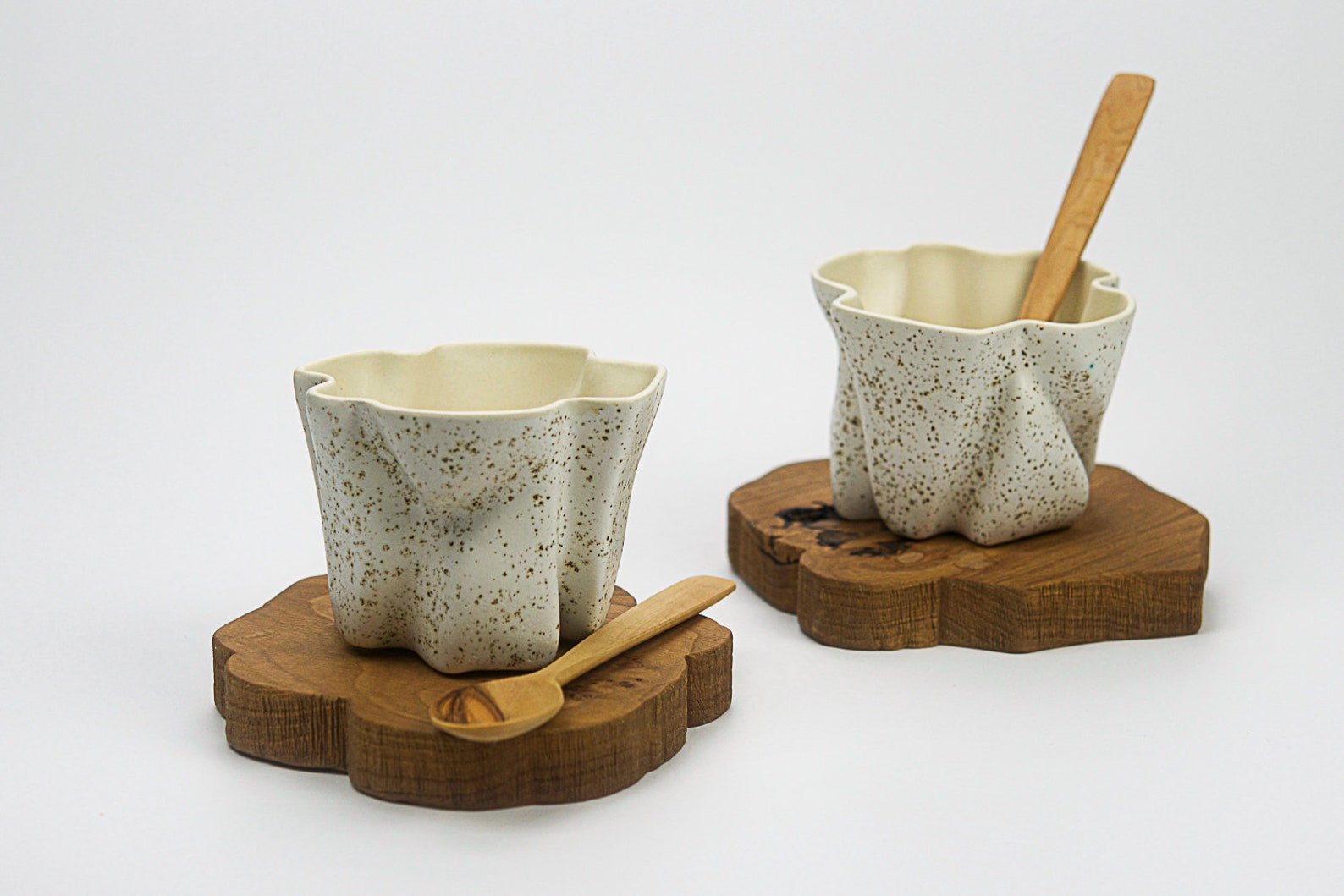 Handmade Mug Wooden Coaster & Spoon Coffee Mug Ceramic Mug - Etsy