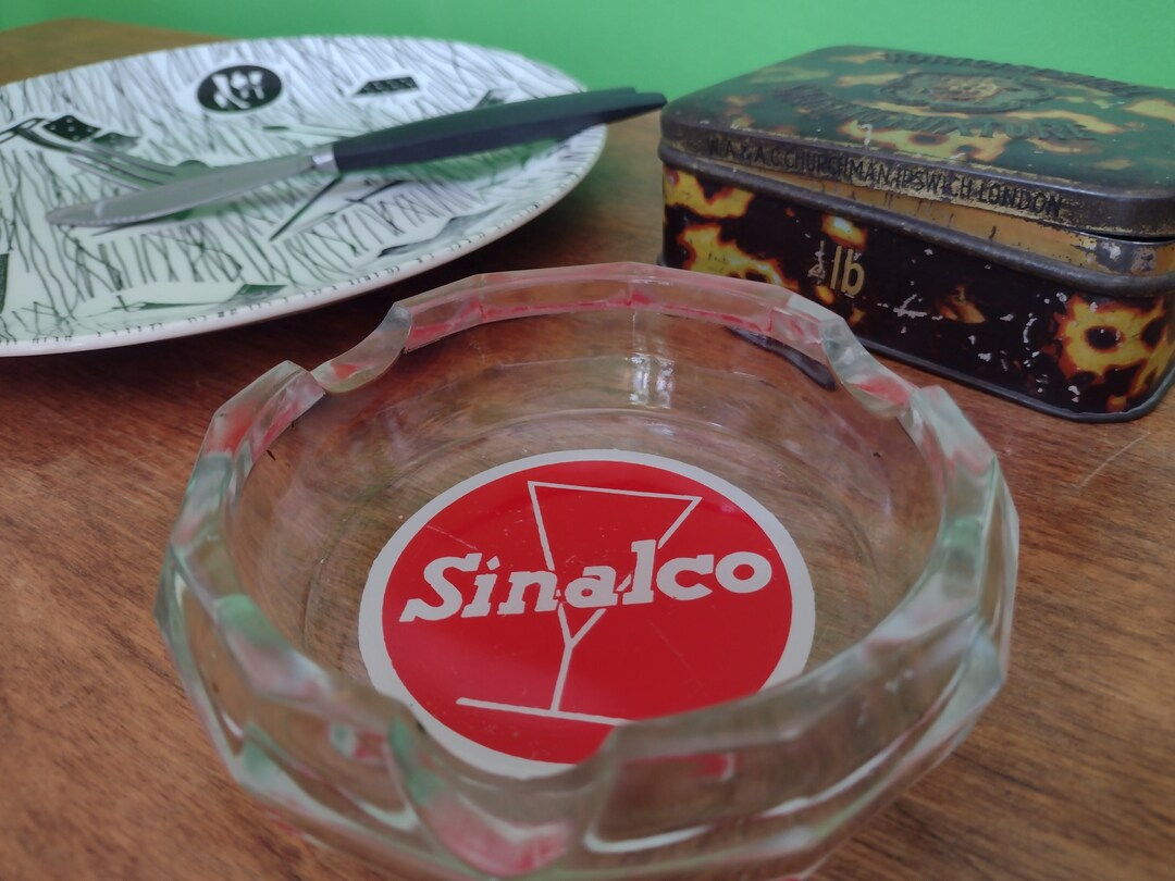 Mid-century 'sinalco' Glass Ashtray - Etsy