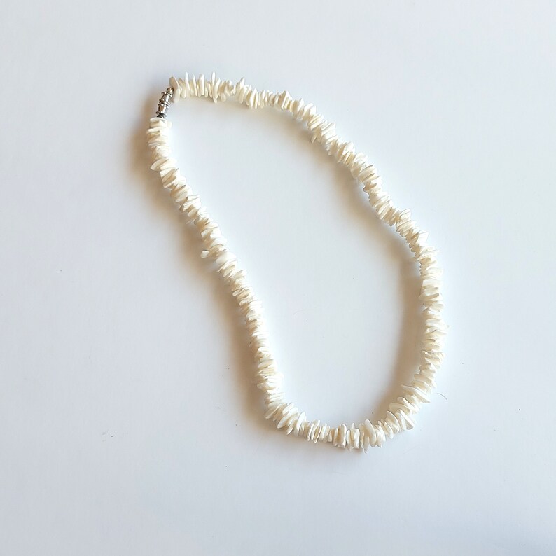 White Puka Sea Shell Necklace Choker Unisex Ocean Beach | Etsy