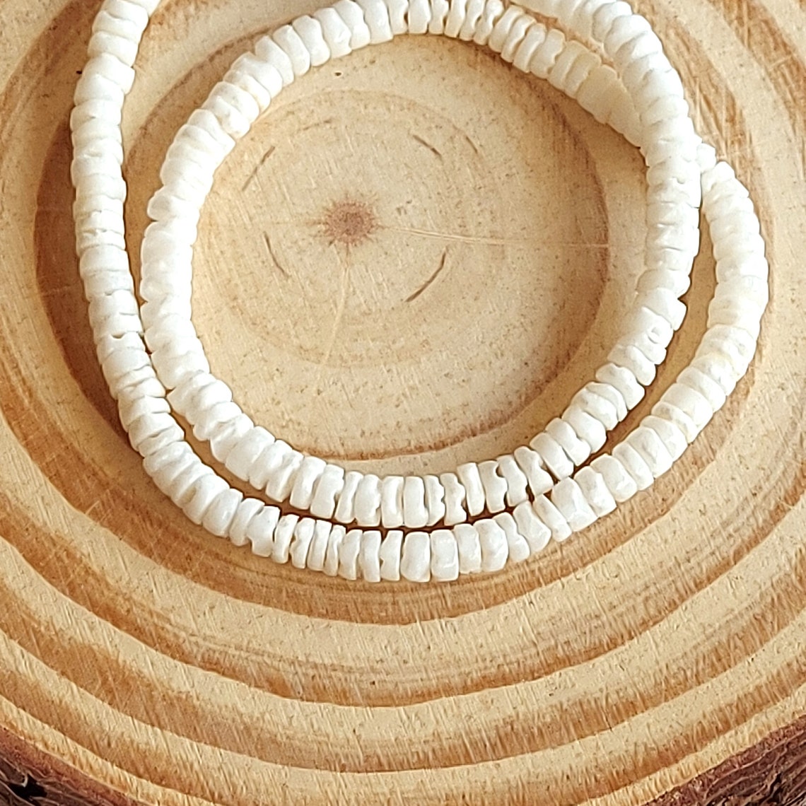 White Puka Sea Shell Necklace Choker Ocean Beach Heishi - Etsy