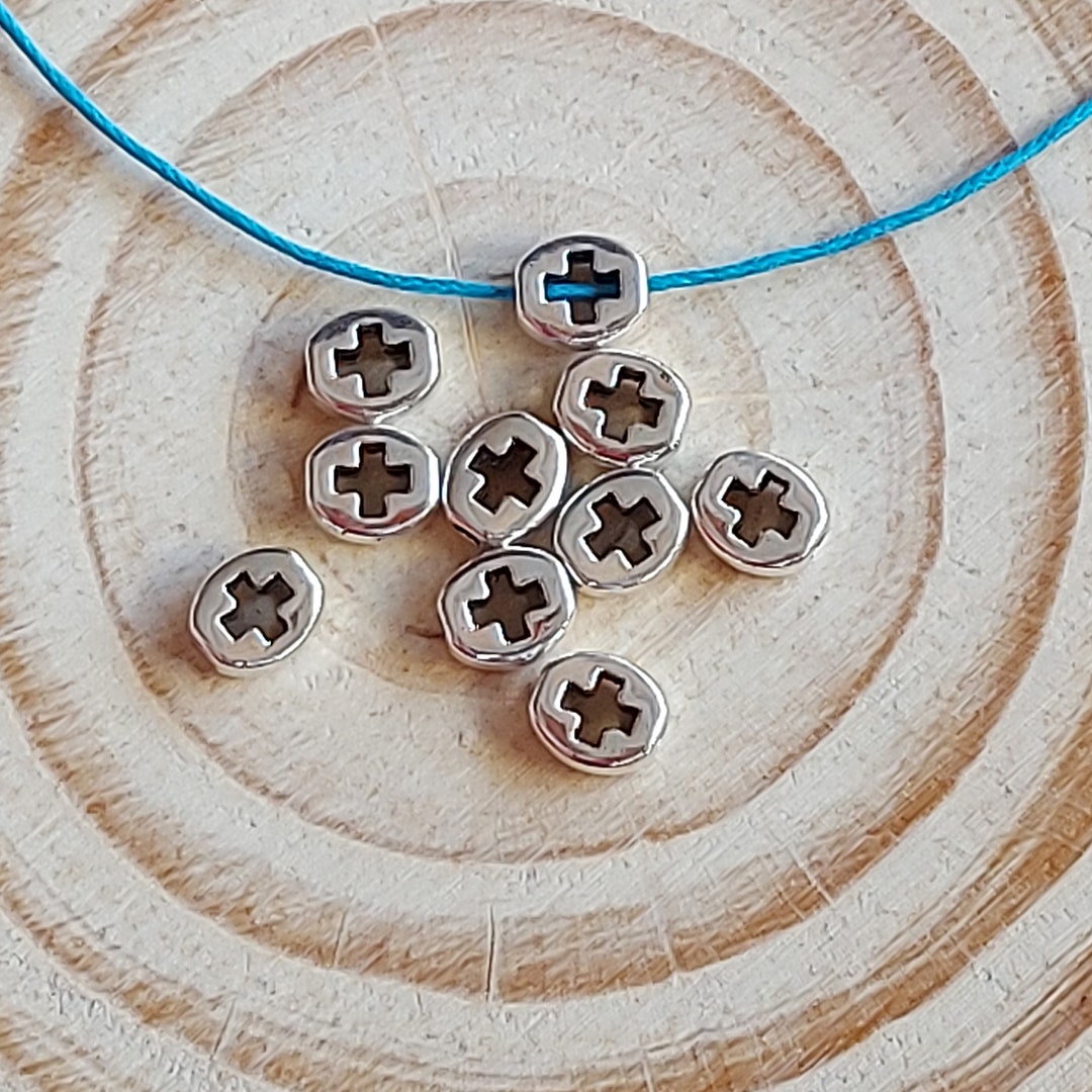 10PCS | Cross Spacer Bead, Relegious Spacer Bead, DIY Jewelry Supplies ...