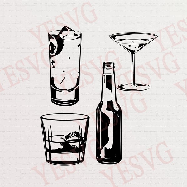 Alcohol Svg - Etsy
