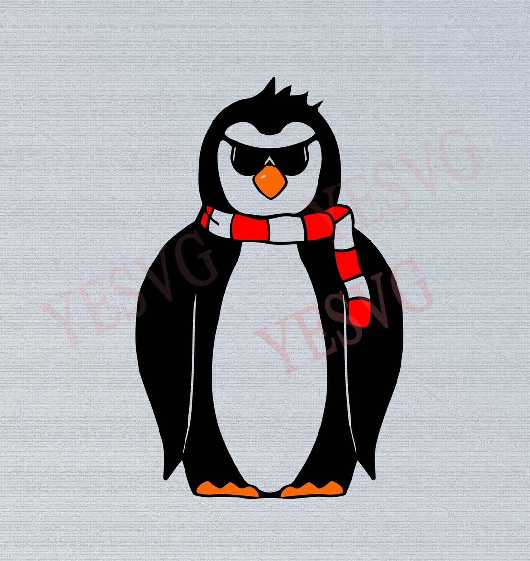 Penguin Christmas SVG File, Winter Penguin Clipart, Merry Christmas ...