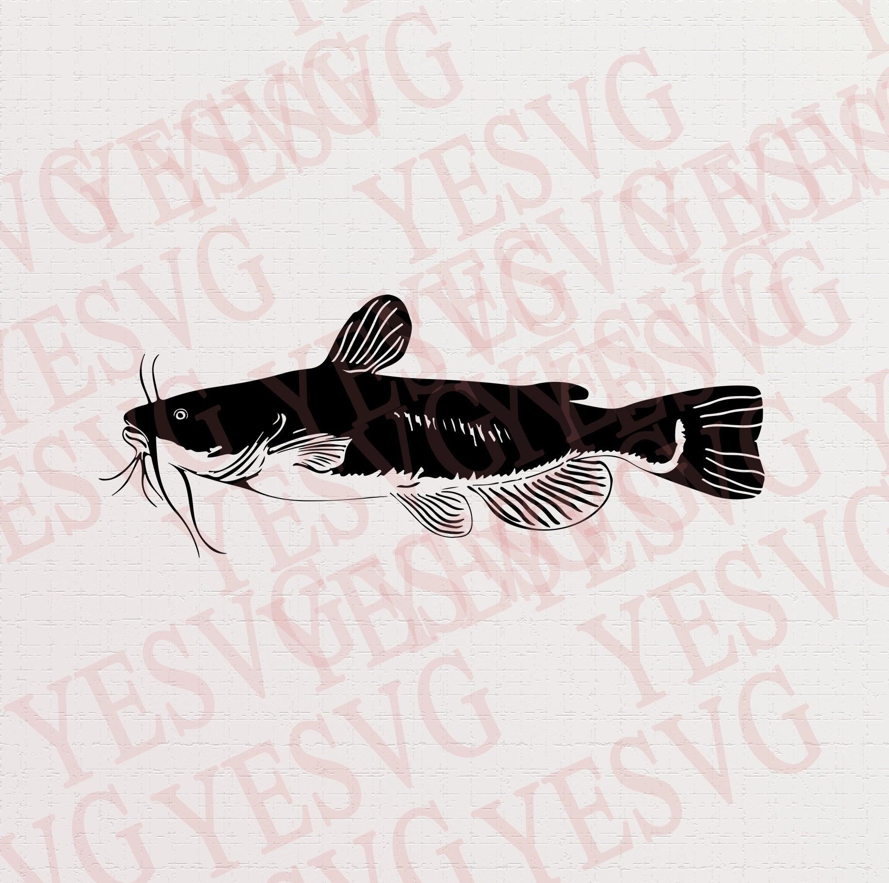 Wall Decor Home Decor Catfish Fishing Svg Catfish Vector Catfish ...