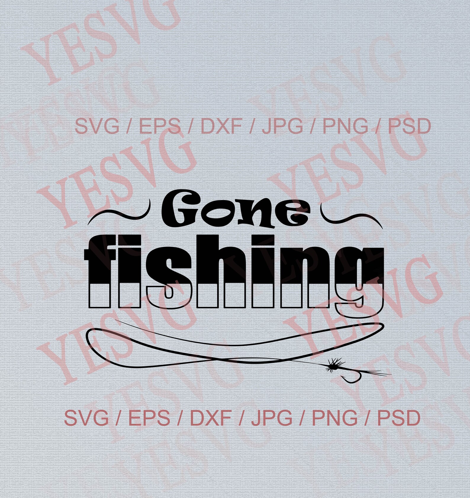 Gone Fishing Svg Fishing SVG File Gone Fishing Clipart Cut - Etsy