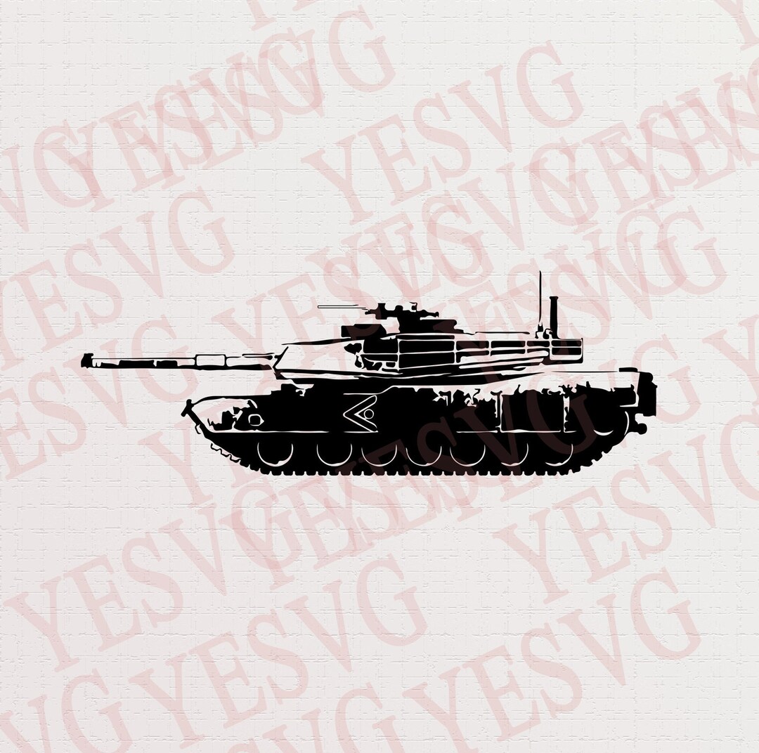 M1 Abrams Svg, US Army Svg, M1 MBT Svg, US Tank Svg, Silhouette Files ...