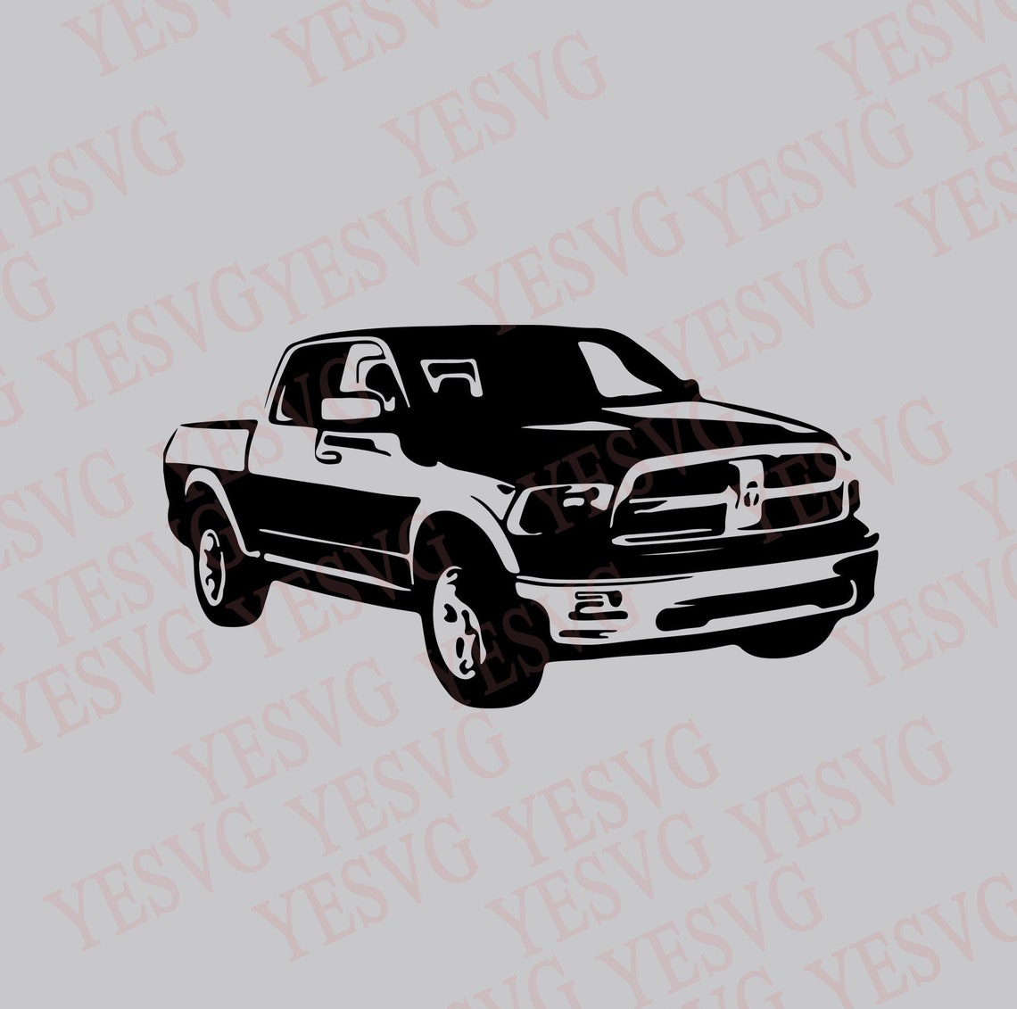 Dodge Ram SUV Truck SVG Pick-up Vector 4x4 off Road 1500 | Etsy