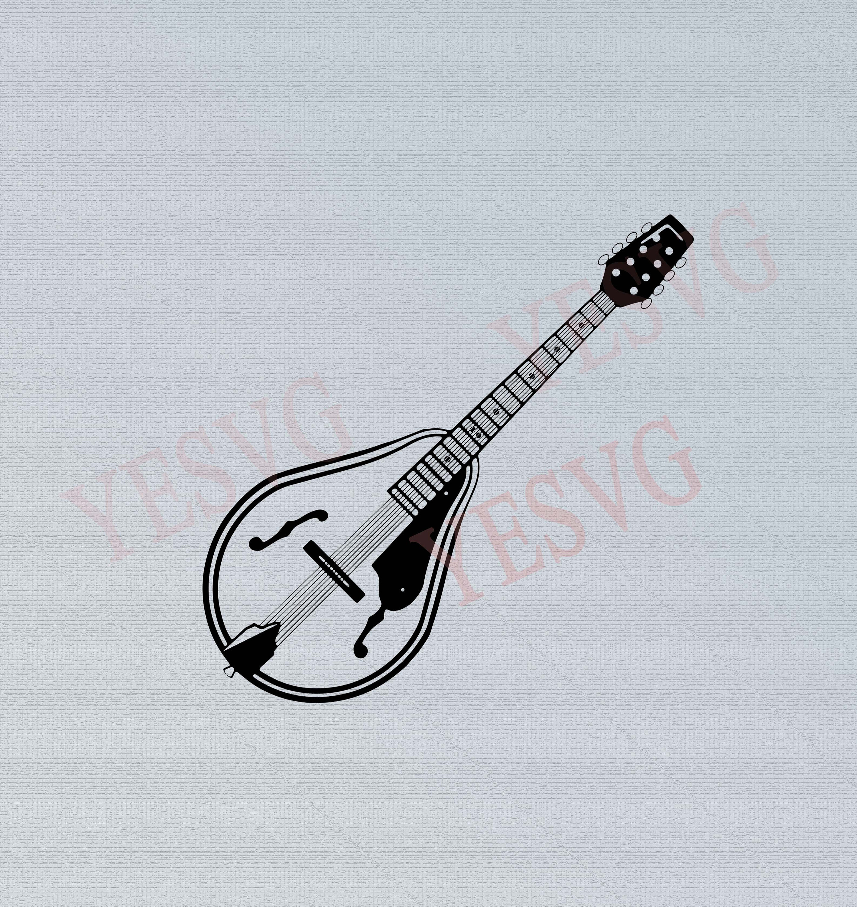 Bluegrass Music Instruments Clipart
