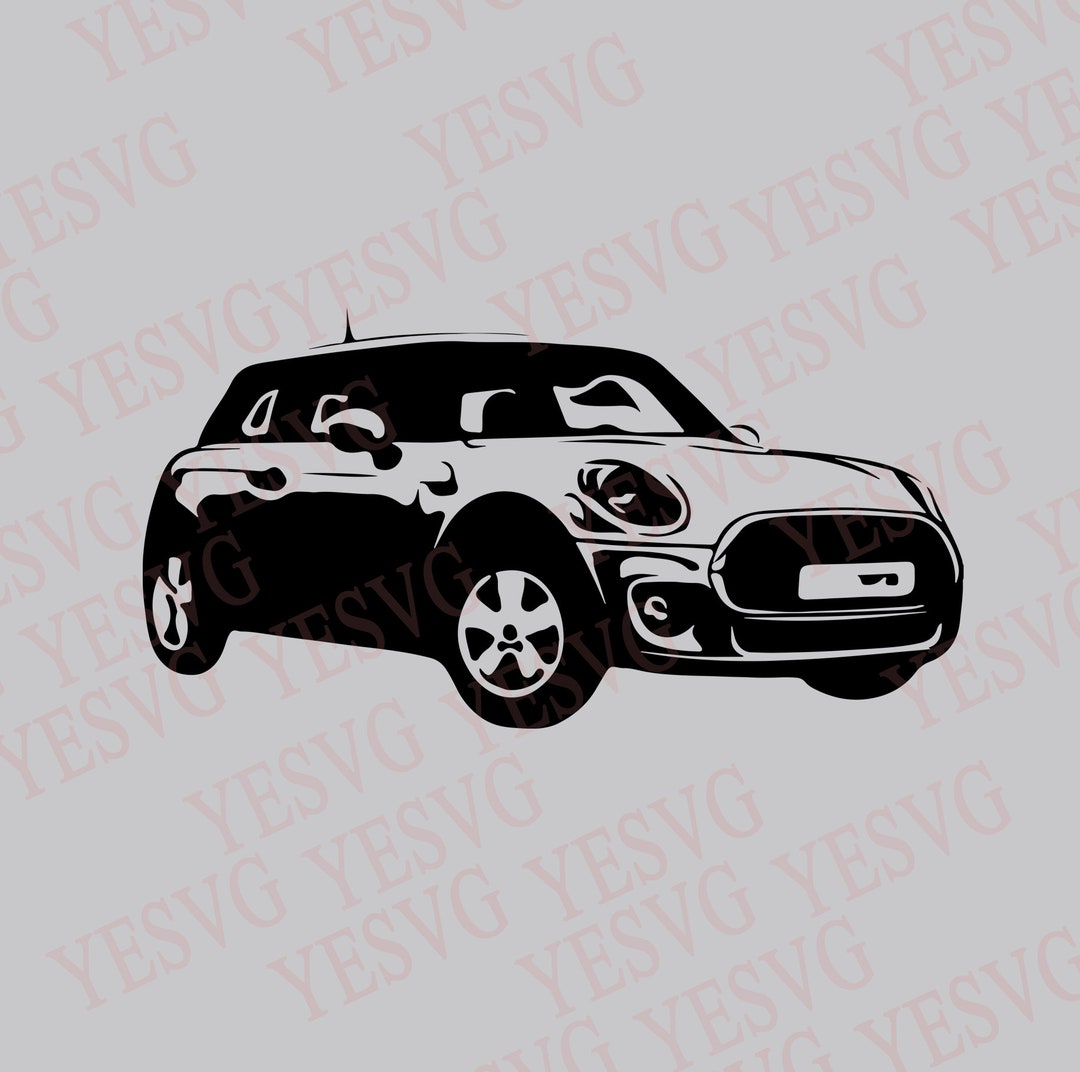 Mini Car SVG, Cooper Vector, Automobile Clipart, Great Britain, Travel ...