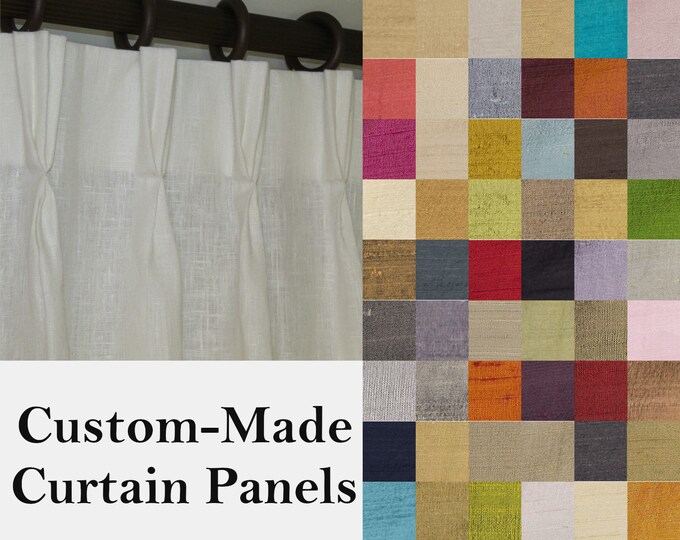 Dupioni Silk Curtain Panel. Custom, Luxurious Pure Slub Drapes From ...