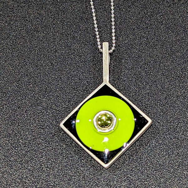 Lime Green Pendant - Etsy