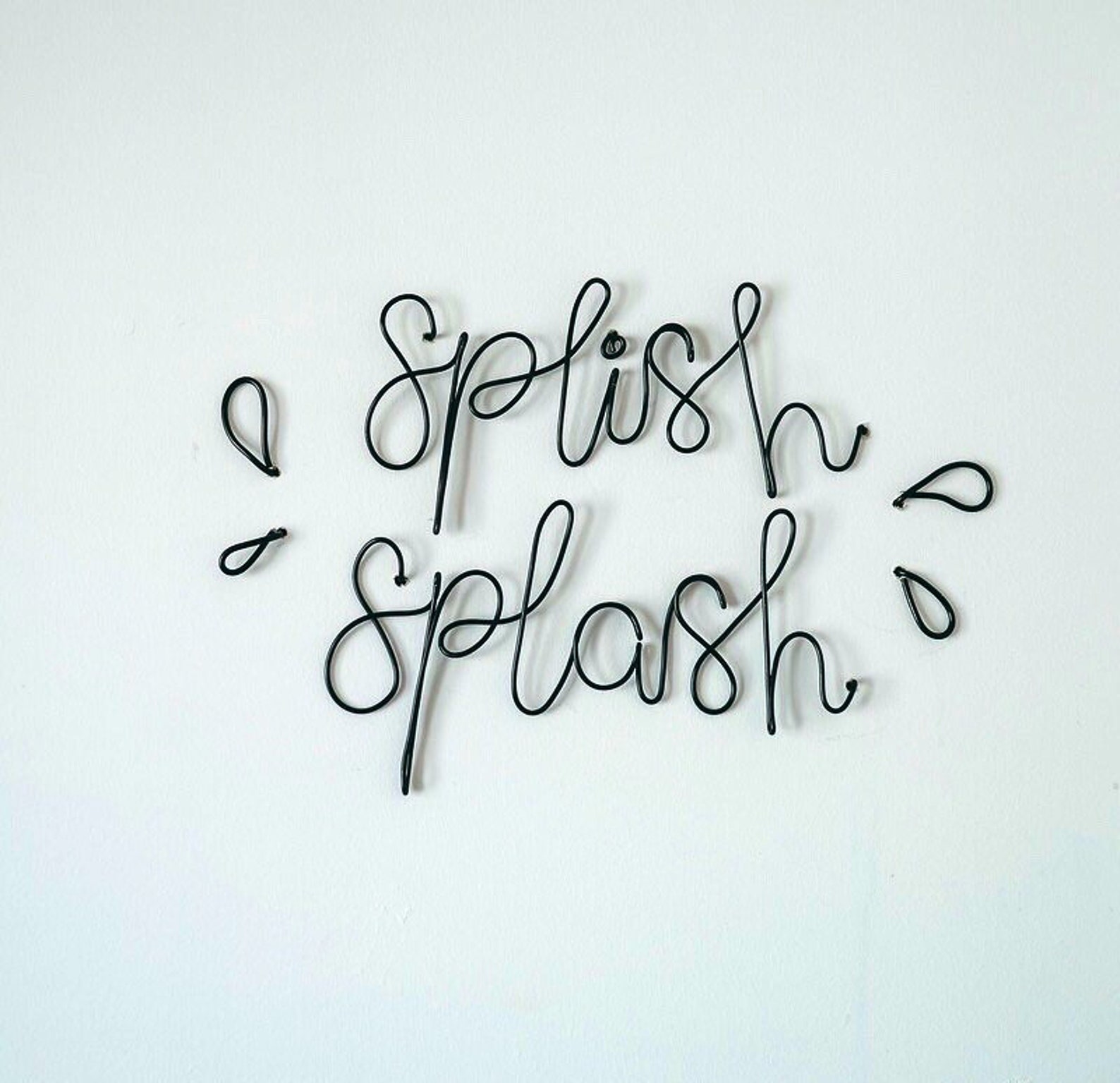Wire splish Splash Sign Handmade Wire Words Names - Etsy