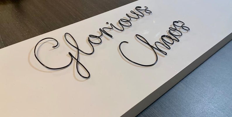 Wire glorious Chaos Sign Handmade Wire Words Names - Etsy