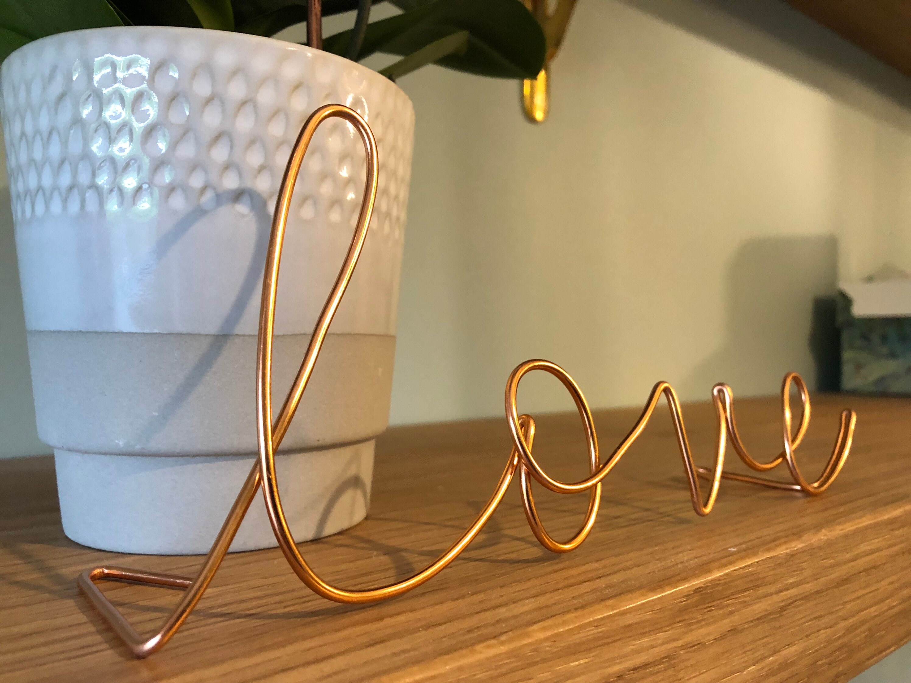 Custom STAND UP Wire Words and Names Fireplace Mantle Shelf - Etsy