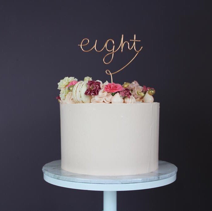 Custom Age as a Word Cake Topper Handmade Wire Birthday - Etsy UK