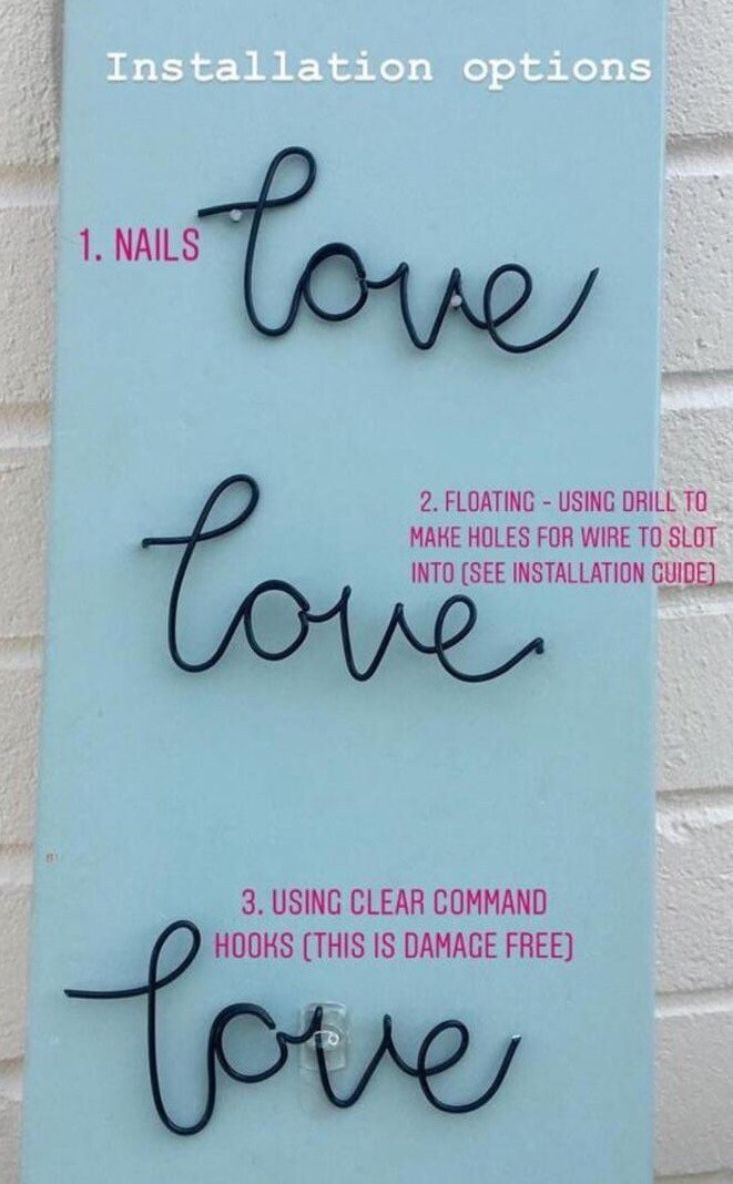 Wire better Together' Sign Handmade Wire Words Names - Etsy UK