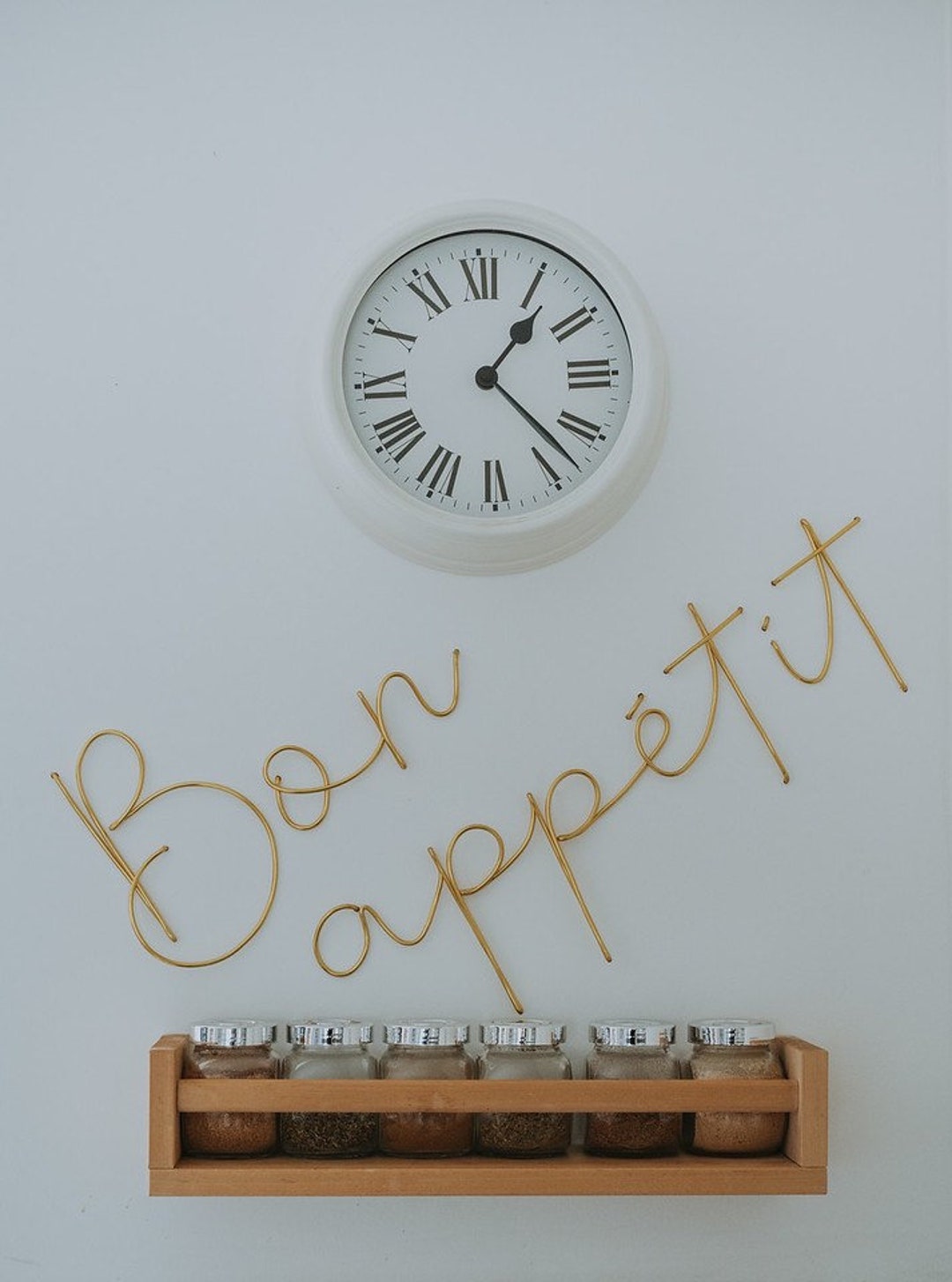 Draht 'Bon Appetit' Schild, handgemachte Worte aus Draht, Namen ...