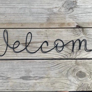 Wire 'welcome' Sign, Handmade Wire Words, Names, Phrases, Quotes ...